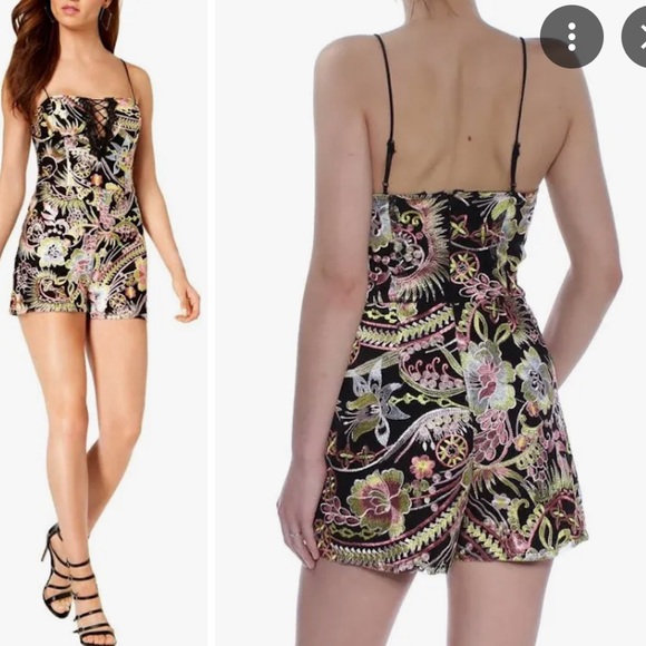 Guess | Pants & Jumpsuits | Guess Lois Black Mesh Lace Embroidered ...
